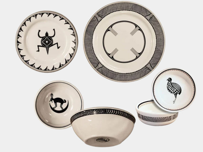 Mimbreno Dinnerware Collection | Fred Harvey Railroad Pattern | HF Coors