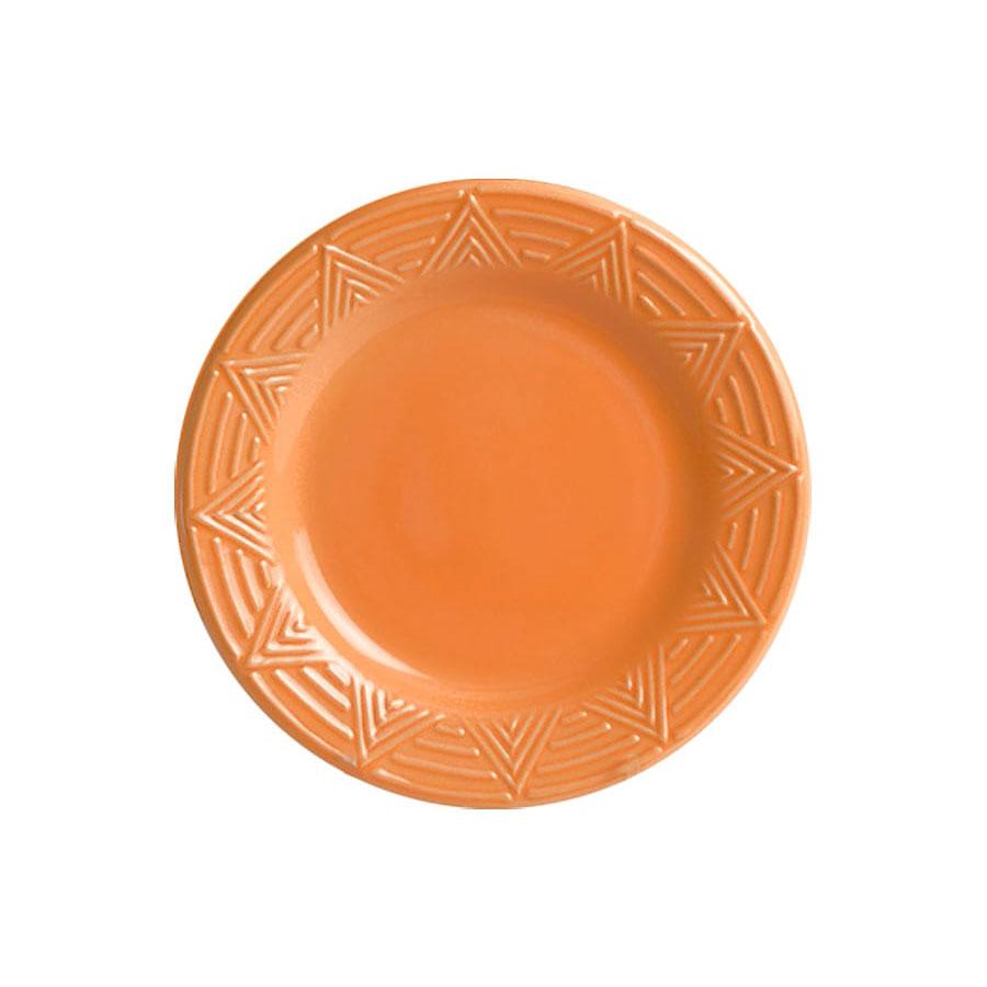Dinner Plate Set - Set of 4 - Orange | Aztec Pattern - HF Coors